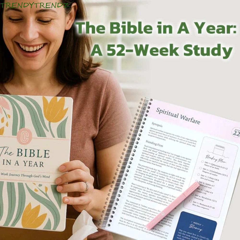 TRENDYTRENDZ La Biblia En Un Cuaderno De Año , Tamaño A5 Horario Anual ...