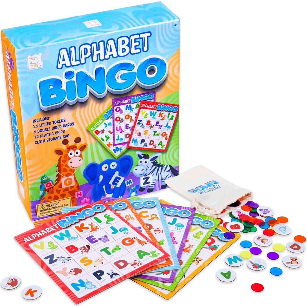 Juego de mesa de aprendizaje preescolar de letras ABC de bingo del ...