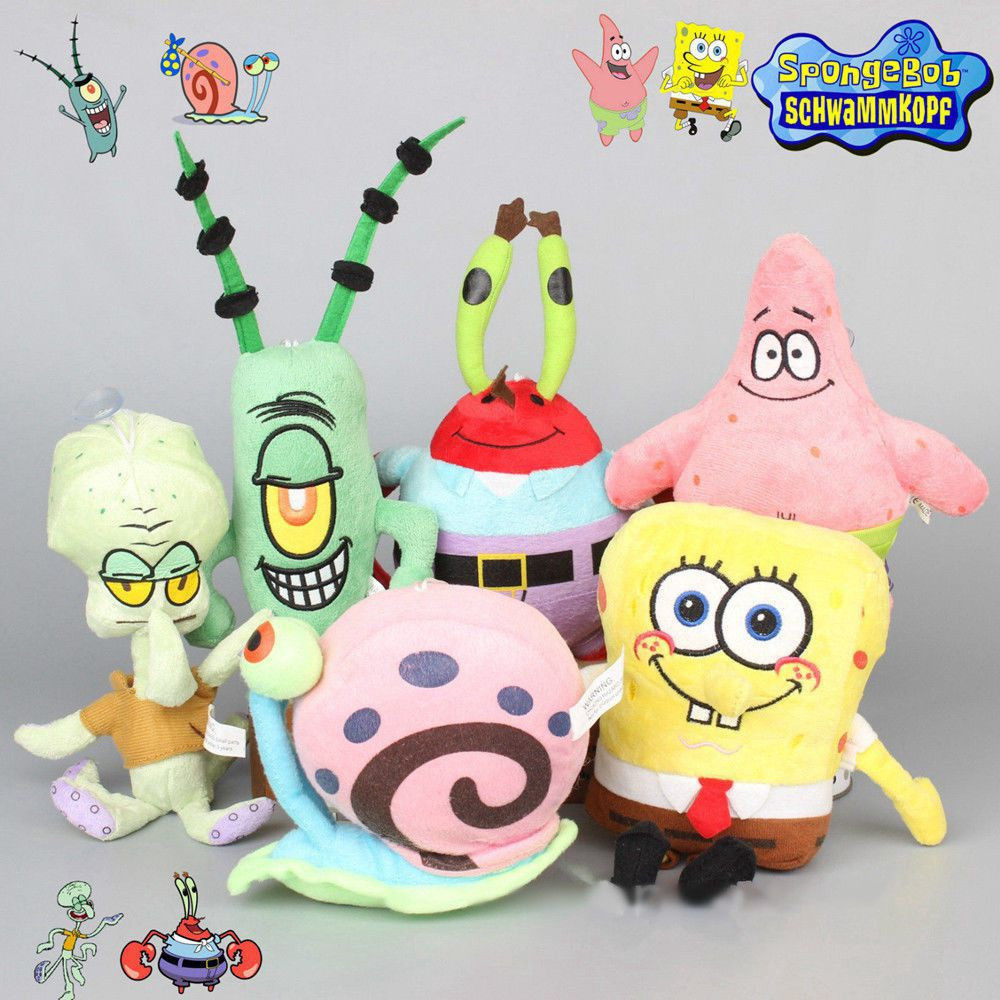 Juego De 6 Piezas De Peluche, Incluyendo Bob Esponja Squarepants, Pie ...