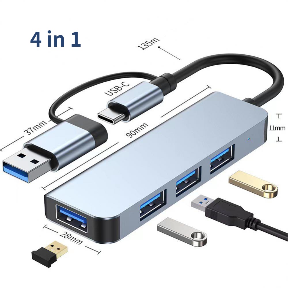 Multipuerto USB Hub 3.0 Multi Splitter 4 Puerto 3.0 2.0 SD PD TF Puertos Para Lenovo Xiaomi ...