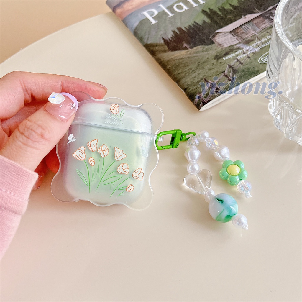 Carcasa Para Airpods Pro 2 3 1 Color Moribundo Azul Tulipán Flores ...