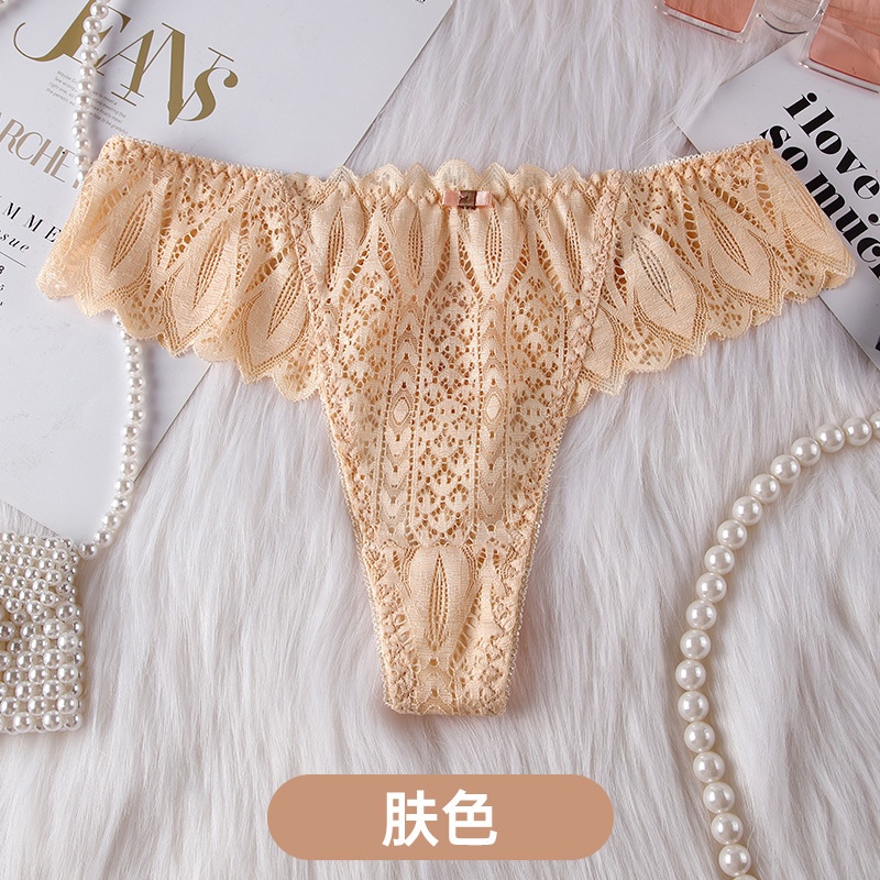 Tangas Sexy Para Mujer Panty De Encaje De Baja Altura En T Espalda Cruzada Cómoda Y Transpirable ...