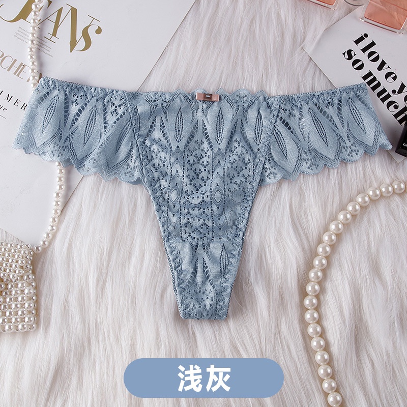 Tangas Sexy Para Mujer Panty De Encaje De Baja Altura En T Espalda Cruzada Cómoda Y Transpirable ...