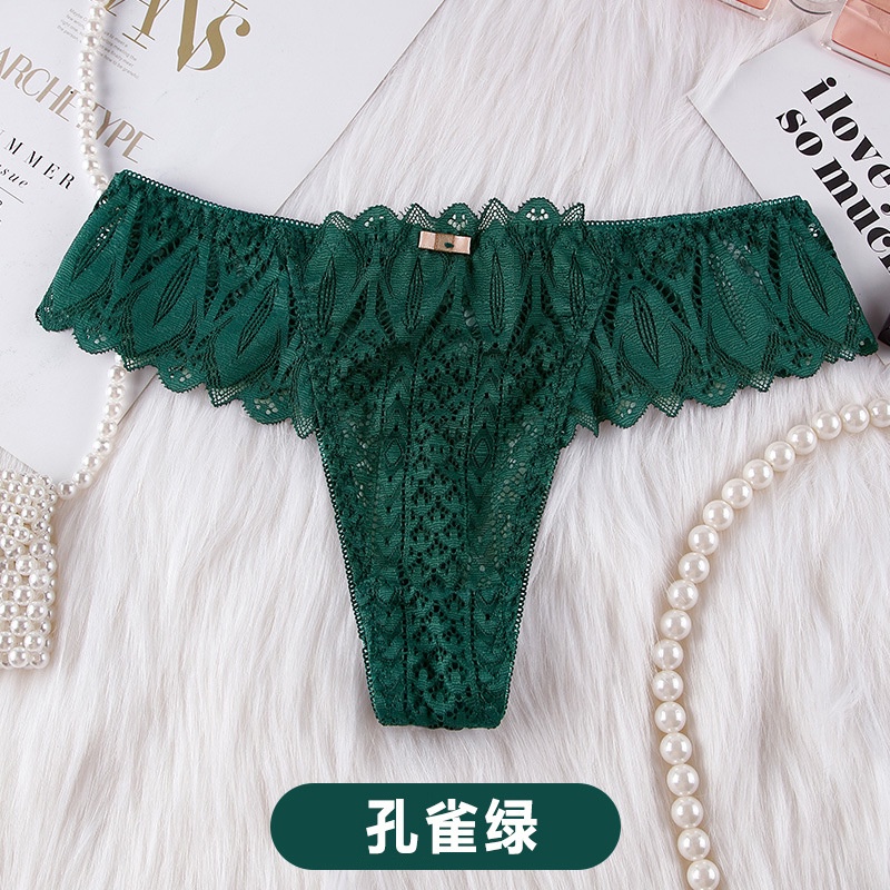 Tangas Sexy Para Mujer Panty De Encaje De Baja Altura En T Espalda Cruzada Cómoda Y Transpirable ...