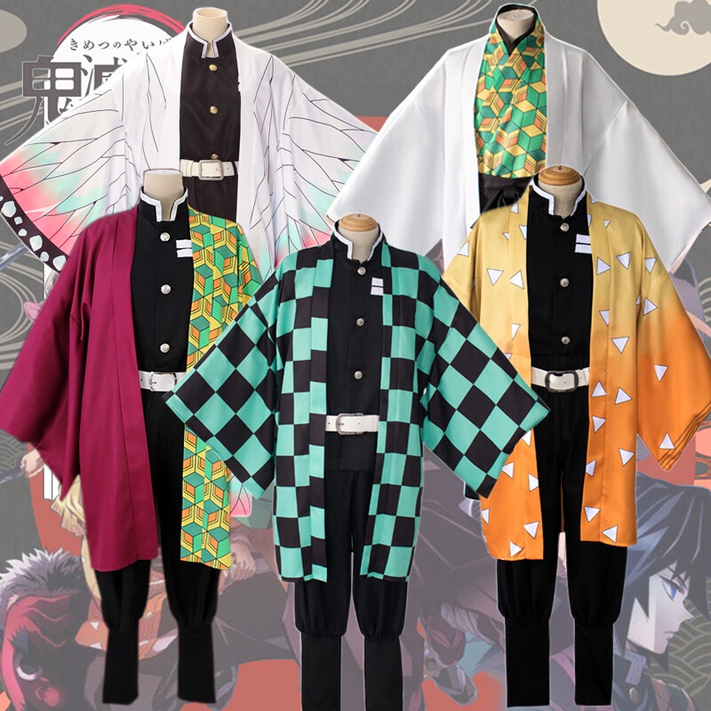 Anime Disfraz Kimetsu No Yaiba Cosplay Kimono Agatsuma Zenitsu Tomioka ...