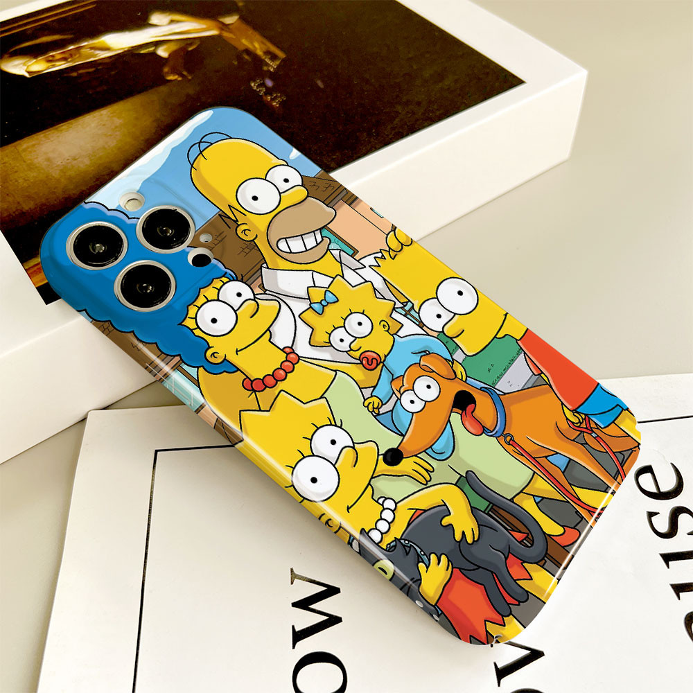 Dibujos Animados De Los Simpsons Completo Impreso Teléfono Liso Funda ...
