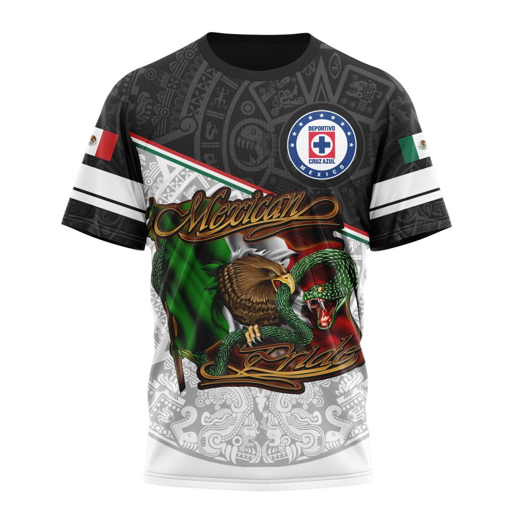 LIGA MX Cruz Azul Especial Orgullo Mexicano 3D Camiseta De Fútbol ...
