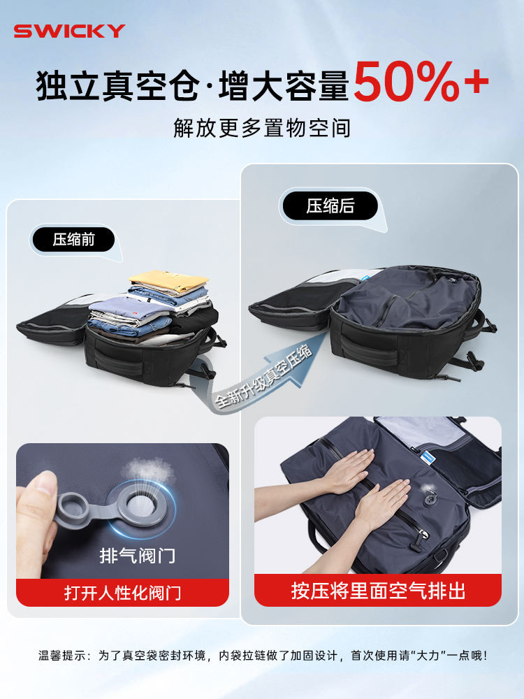 SWICKY Mochila Comprimida Al Vacío 2025 Nueva Gran Capacidad ...