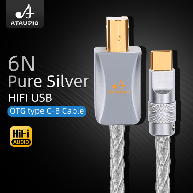Hifi Cable Usb De Plata Pura De Alto Rendimiento Tipo C A B Otg De ...