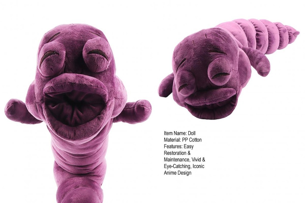Cartoon Worm Plushie Soft Plush Jujutsu Cursed Doll Toy 80cm Stuffed ...