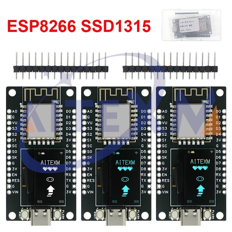 ESP8266 Placa De Desarrollo SSD1315 Pantalla OLED De 0,96 Pulgadas CH340G ESP-12F Módulo WiFi ...