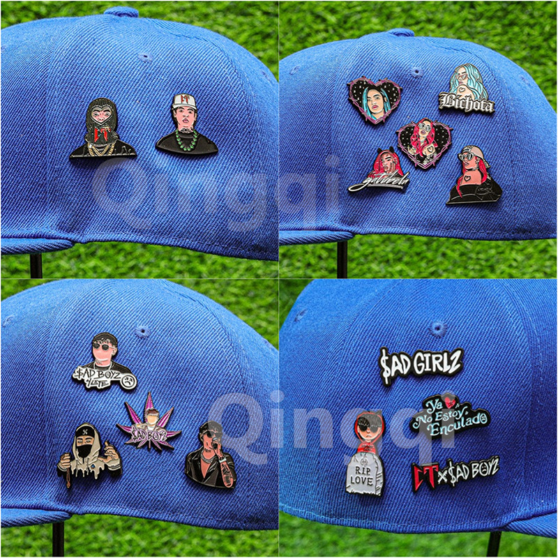 Retro Cartoon Mexicano Sombrero De Metal Clip Alfileres Hip Hop ...