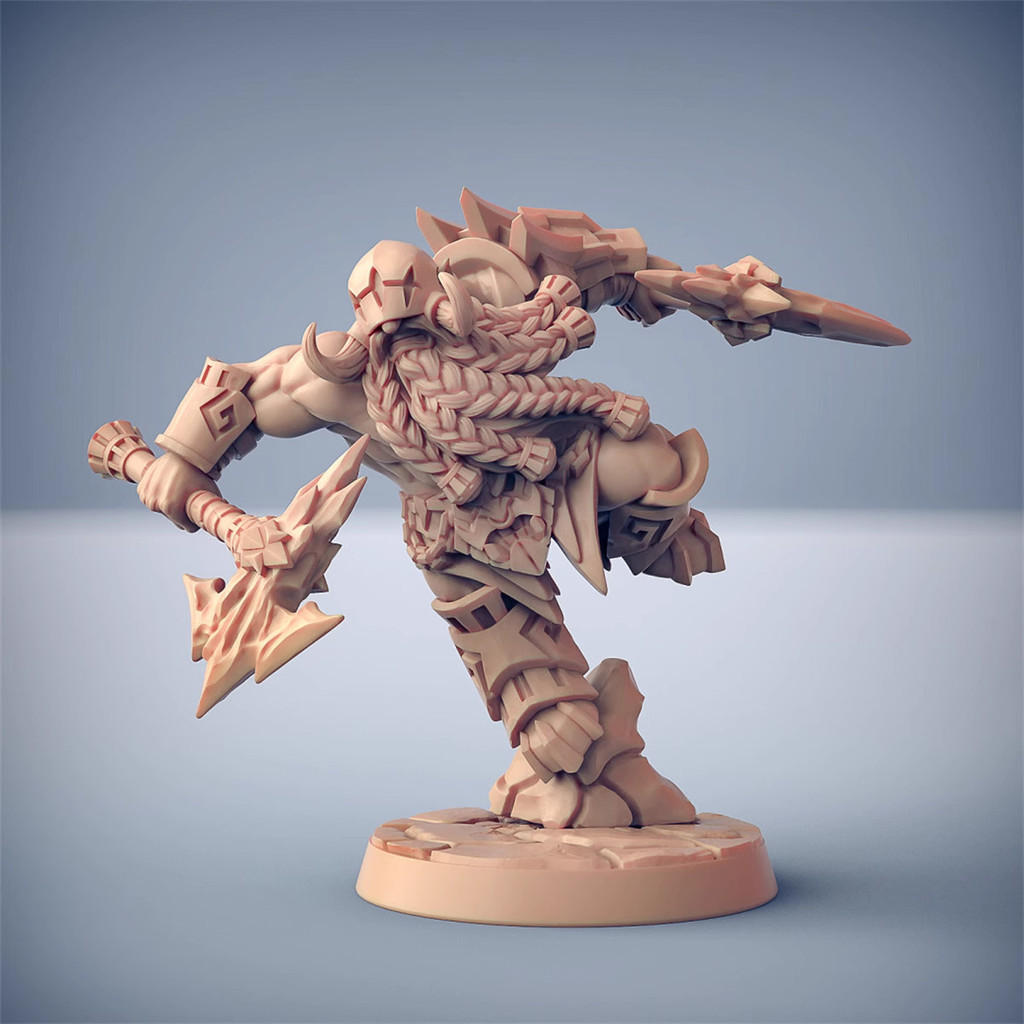 [Modelo Dnd] [Enano De Llama Oscura] Berserker Forja Maestro De La Ley ...