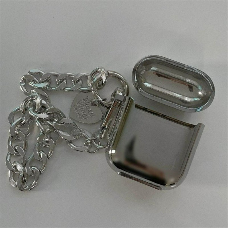 Para Airpods Pro 3/2/1 2 3 4 ANC Funda Protectora De Llavero Plateado ...