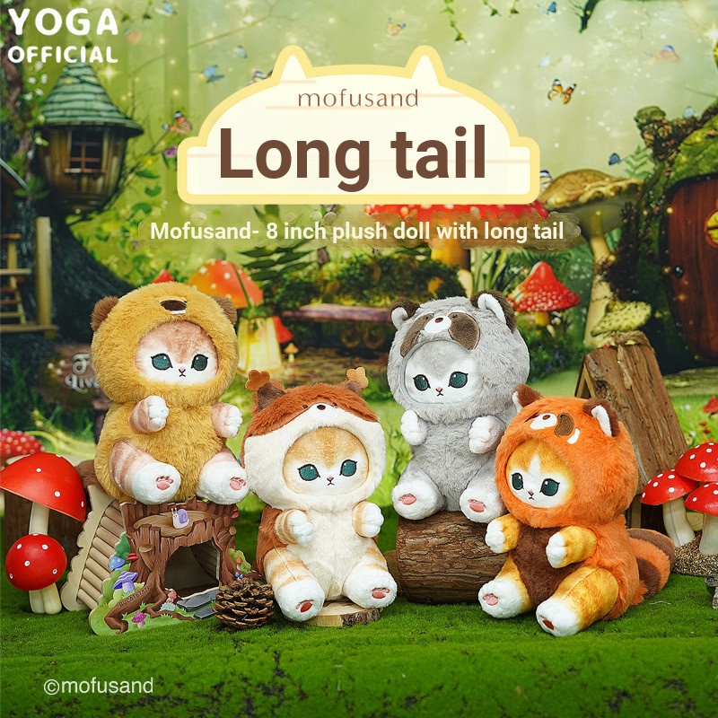 Mofusand Gato Fusand Tiburón Gato Muñeca Encanto Muñeca Cruzada Cola ...