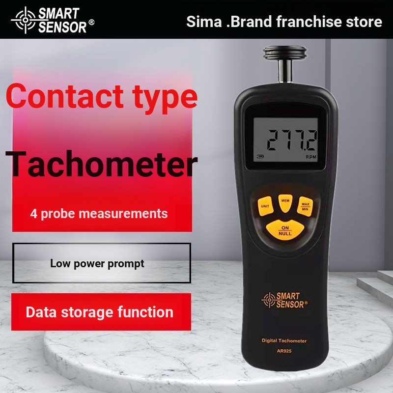 Shima Ar925 Alta Precisión Contacto Láser Digital Tacómetro Motor Tacómetro 4.1 | Shopee México