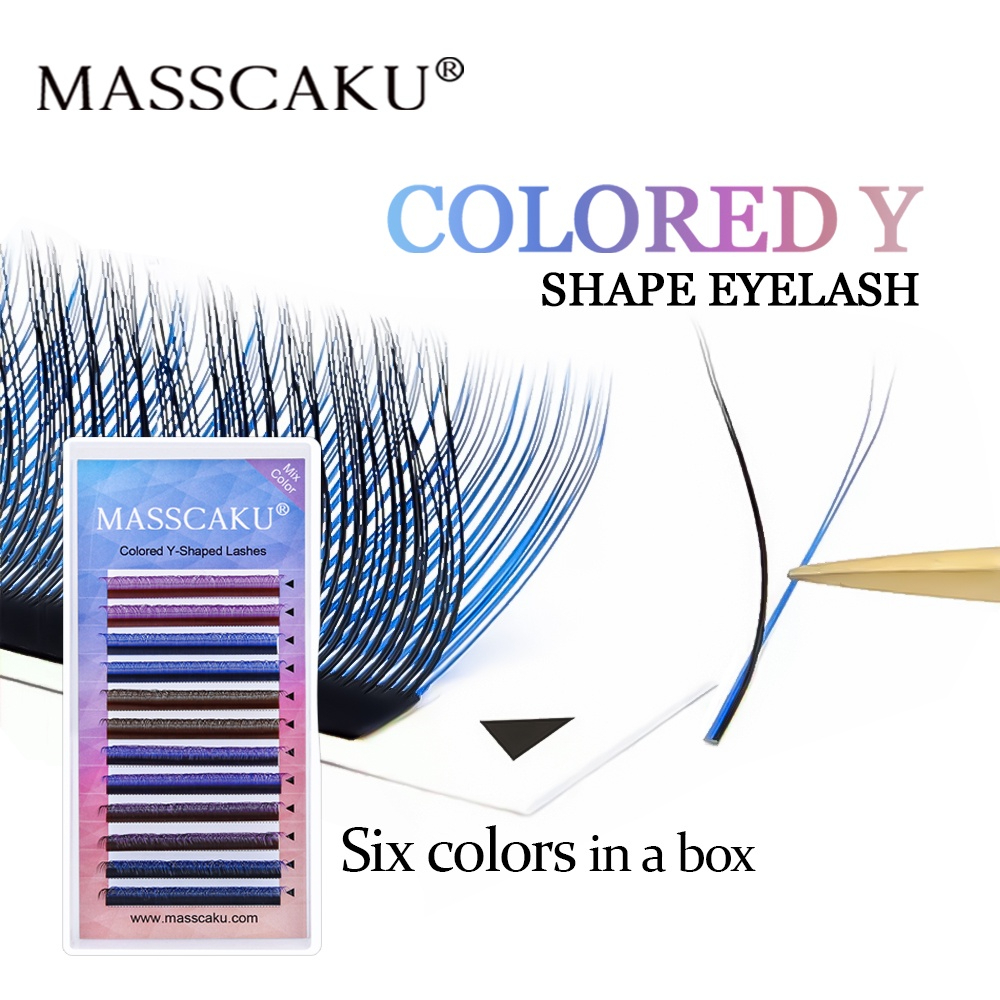 Masscaku Color YY Extensiones De Pestañas En Forma De Y Rusa | Shopee ...
