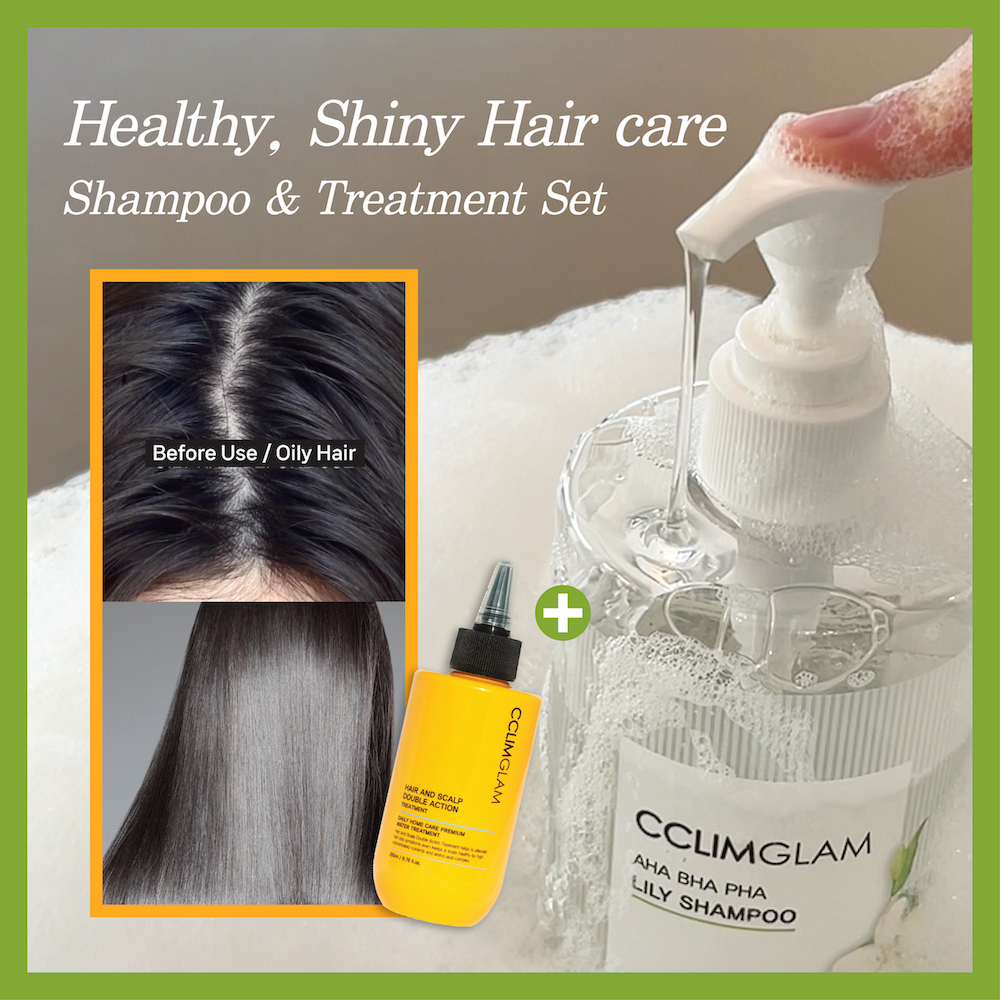 CCLIMGLAM Lily Scale Shampoo and Treatment Set_AHA BHA PHA, sin ...