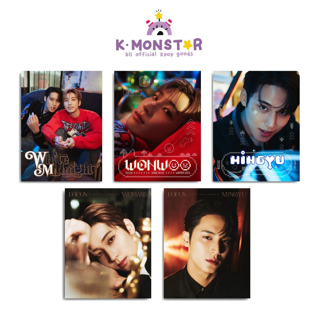 DICON VOLUME N°26 SEVENTEEN WONWOO MINGYU WHITE MIDNIGHT UNIT TYPE | Shopee México