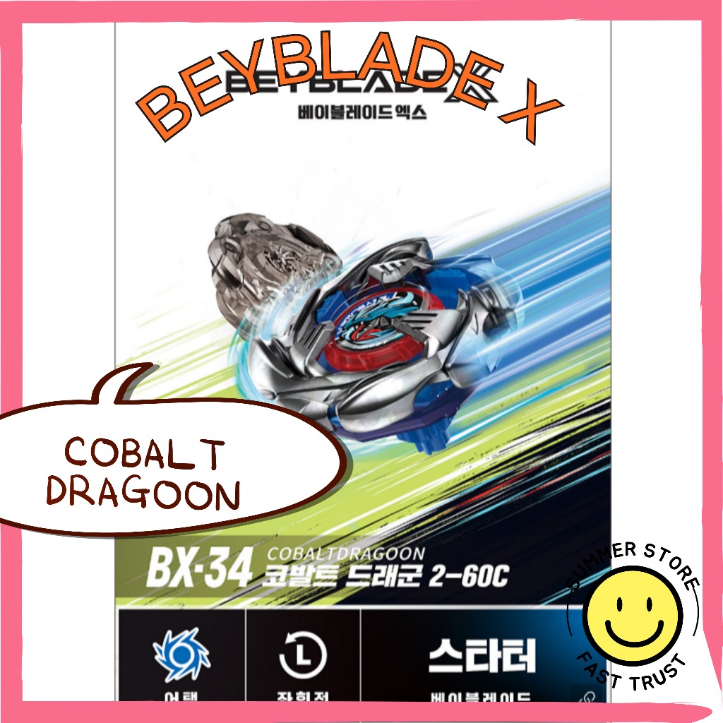 [TAKARA TOMY] BEYBLADE X Arrancador BX-34 Cobalto DRAGOON 2-60C | Shopee México