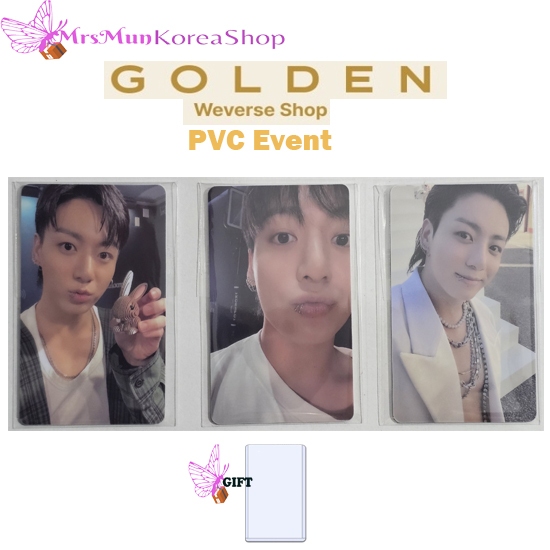 BTS Jungkook Tarjeta Fotográfica Dorada De PVC Weverse | Shopee México