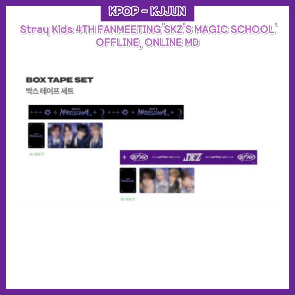 "Stray Kids 4TH FANMEETING '𝑺𝑲𝒁'𝑺 𝑴𝑨𝑮𝑰𝑪 𝑺𝑪𝑯𝑶𝑶𝑳' OFFICIAL MERCH LINE-UP ...