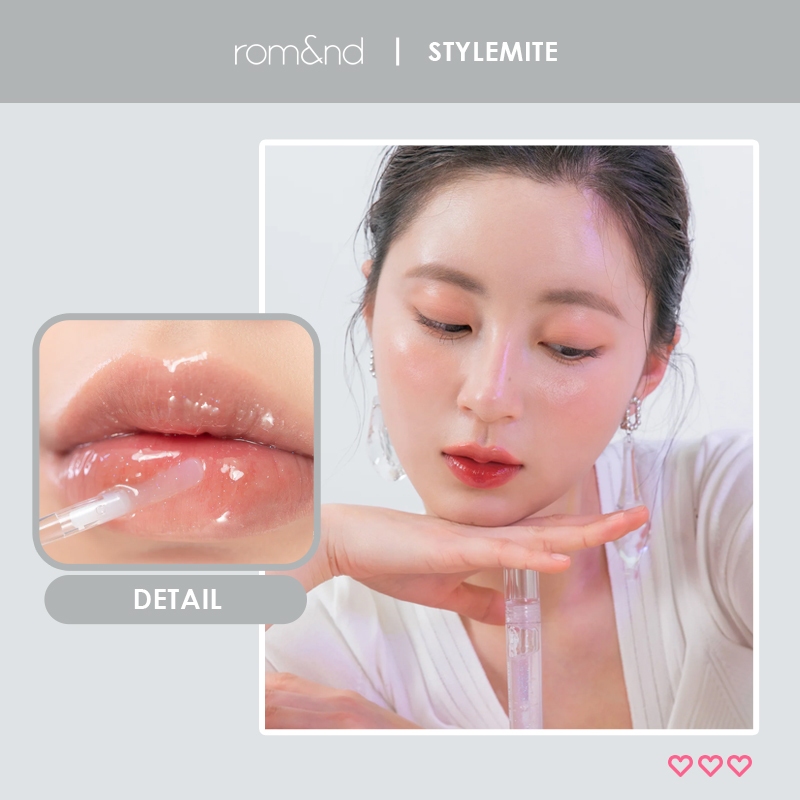 [STYLEMITE OFFICIAL] ROMAND Glasting Water Gloss 00 Meteor Track Colorless Lip Gloss (4.5g ...