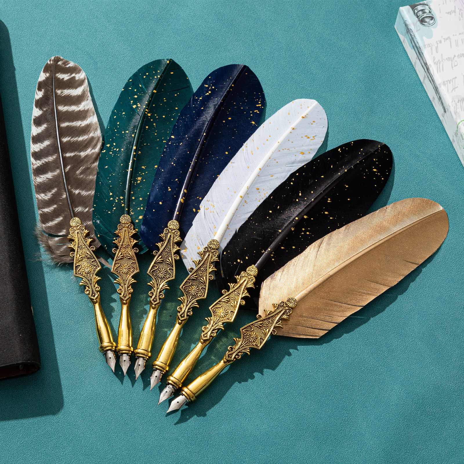 Juego De Plumas Y Tinta Quill , Kit De Caligrafía , Pluma De Estudiante ...