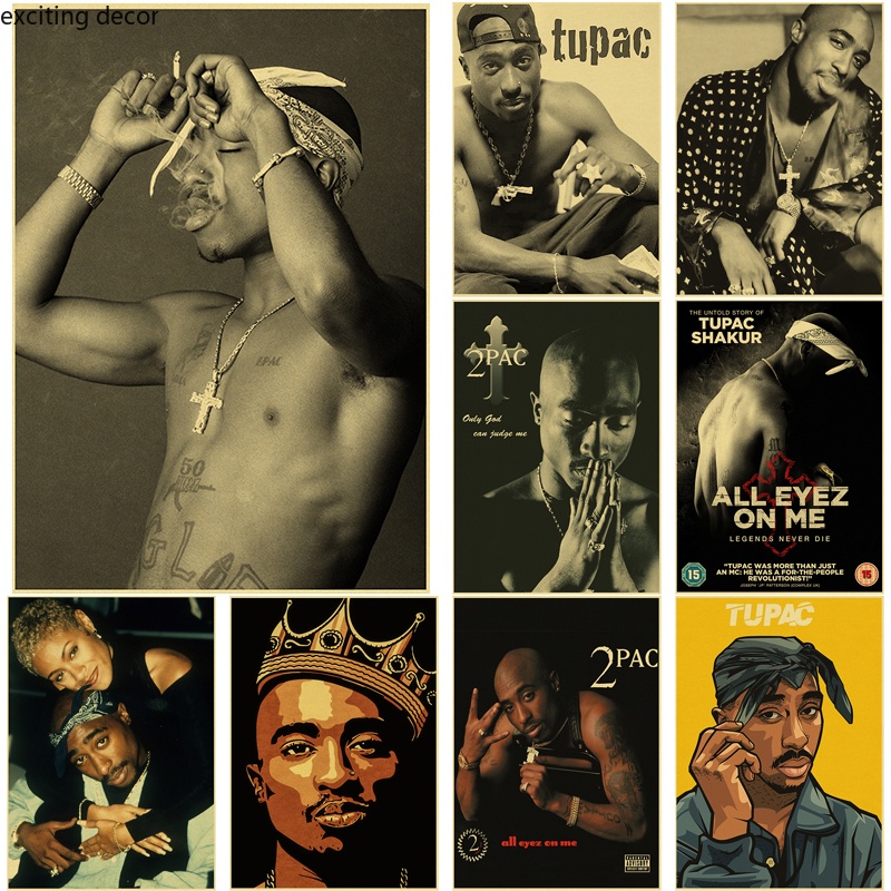 Cantante De Hip Hop Tupac Póster De Impresión Pósters Rapero 2PAC Papel ...