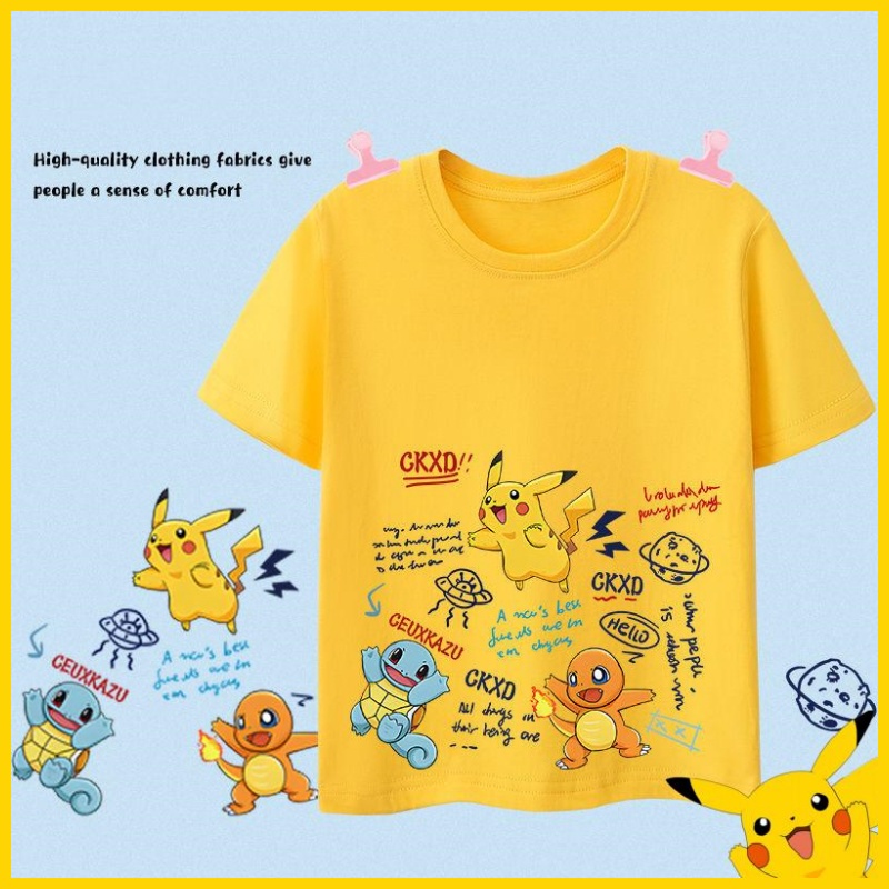 Pokémon Ropa De Niños Pikachu Ropa De Los Niños De Manga Corta De ...